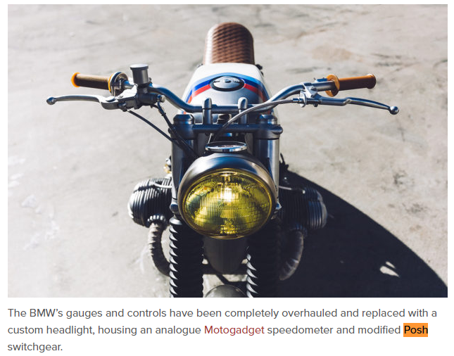 Posh Superbike Handlebars on a Kawasaki Z1 - K65 Motorcycle Parts