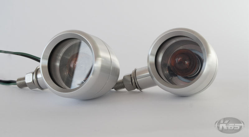 Posh New School Billet Indicator - Silver - K65 Motorcycle Parts