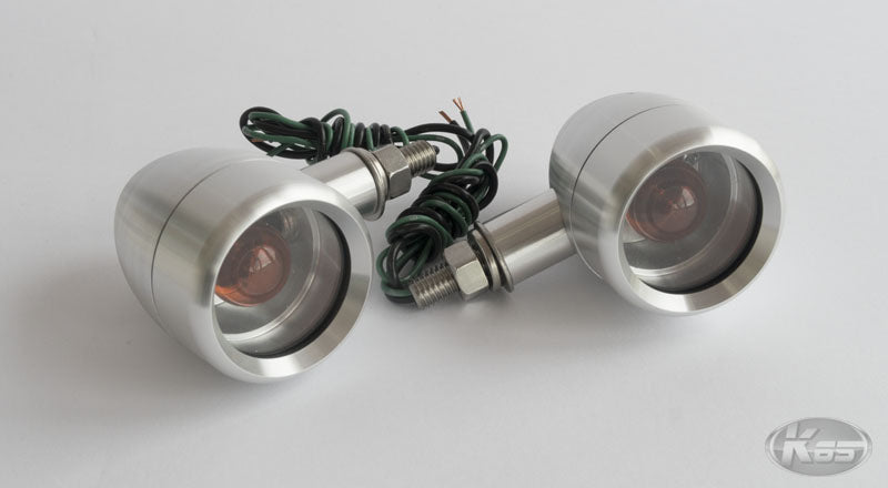 Posh New School Billet Indicator - Silver - K65 Motorcycle Parts